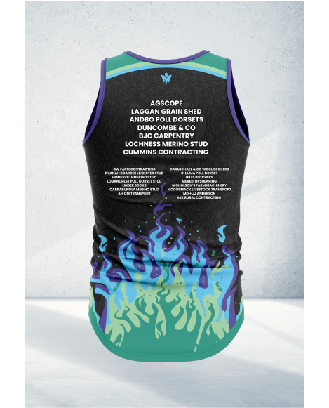 Shearing Singlet (Sea Green/Mint Green/Purple) – Mortimer Apparel