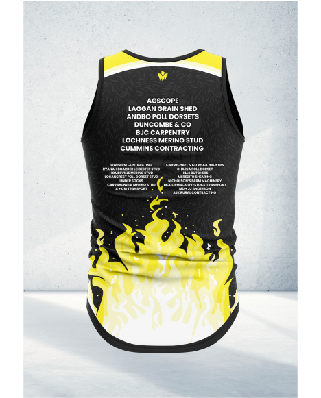 Shearing Singlet (Yellow/Black/White) – Mortimer Apparel